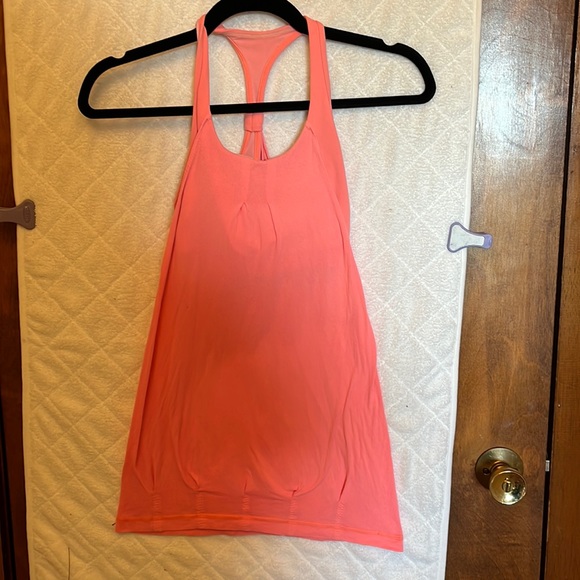 lululemon athletica | Tops | Lululemon Peach Top With Athletic Bra ...